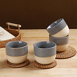 ZEBERBO Ceramic Espresso Cups Set of 4, 5oz Espresso Coffee Mugs, Special Glazed Demitasse Cups Expresso Coffee Cup for Espresso Machine