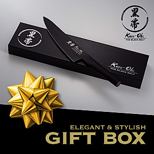 PERFIN Titanium Coated Stylish 8 Inch Chef Knife Made from German High Carbon Stainless Steel for Kitchen and Cooking Needs Lightweight Hygienic