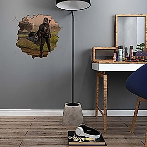 Baby Yoda Wall Decals 3D Wall Stickers, Vinyl Murals for Kids Bedroom Living Room Playroom Nursery Decor(15.7 X 15.7 inch）