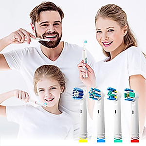 KS-QON BENG 16Pcs Toothbrush Replacement Heads , Electric Replacement Brush Heads Professional Sensitive Gum Care Replacement Brush Heads,Includes 4 Precision,4 Floss,4 Senstive,4 White Clean