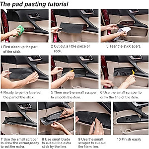 Lypumso 3D Black Carbon Fiber Vinyl Wrap with Tool Kits, Air Release Technology Car Wrap Vinyl Roll, Self Adhesive Wrap Stickers Waterproof Film Auto Exterior Interior Decoration 1ft x 13ft