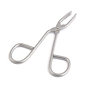 LAJA IMPORTS Stainless Steel 'Eyebrow Tweezer, Scissors Shaped Slant Tip Tweezer Clip, Set Of 2 - Gold & Silver