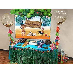 GYA 7x5ft Moana Happy Birthday Backdrop 1st Birthday Party Sea Summer Photography Backdrop Baby Shower Moana Background Table Decoration