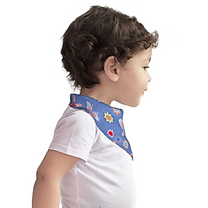 Augenstern Cotton Baby Bibs Beauty Flowers Butterfly Blue Baby Bandana Drool Bibs Teething Food Bib