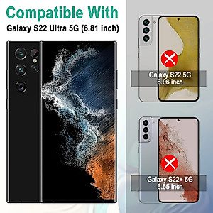 AACL Galaxy S22 Ultra Screen Protector Tempered Glass for Samsung Galaxy S22 Ultra 5G,6.8 Inch [Fingerprint Unlock][Anti-Scratch][2 Pack]-[fingerprint area obvious] Case Friendly