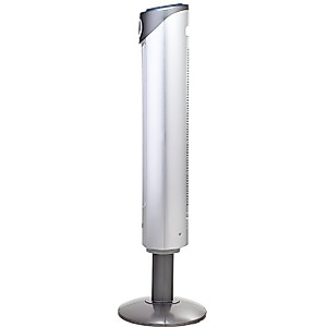 Ozeri Adjustable Oscillating Tower Noise Reduction Technology Ultra 42” Wind Fan, Silver