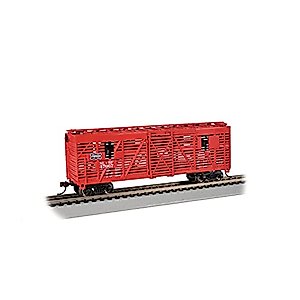 Bachmann Trains - 40' Animated Stock Car - Frisco #47667 with Cattle - HO Scale