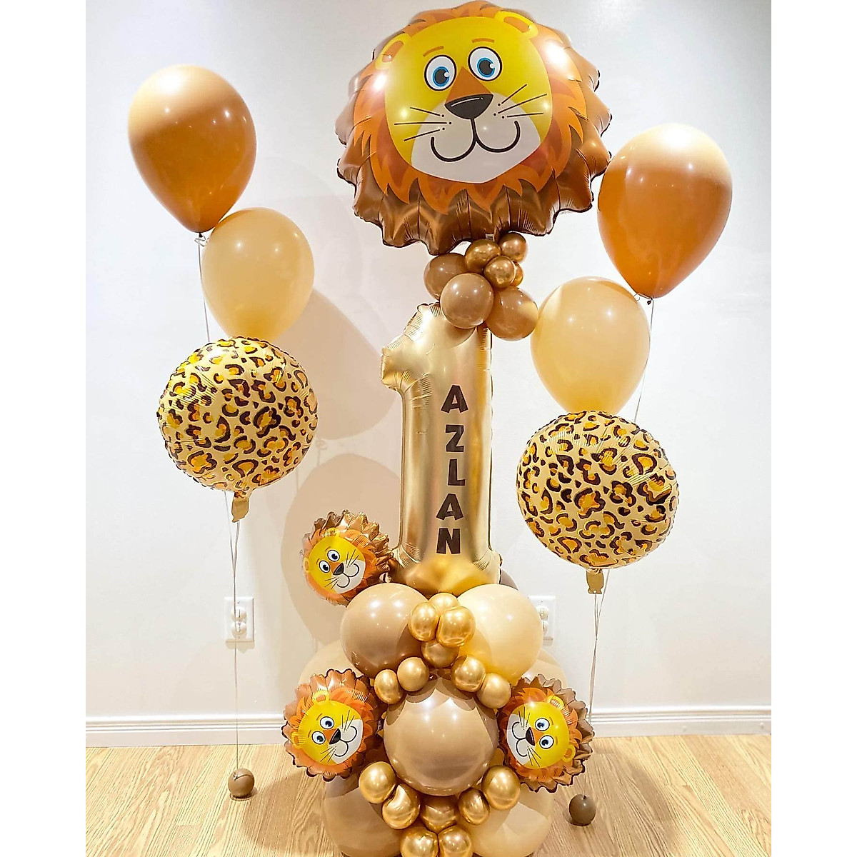 10 Pack 18 Inch Animal Leopard Pattern Foil Balloons Helium Animals Balloons Wildlife Print Balloons for Animal Birthday Cheetah Jungle Safari Theme Backdrop Kids Party Decorations Supplies