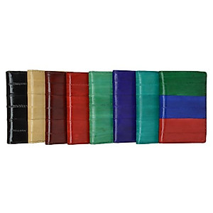 Marshal Eel Skin Soft Leather Business Card Credit Card Holder with Id Window