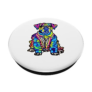 Cool Dog Wearing Streetwear PopSockets Swappable PopGrip
