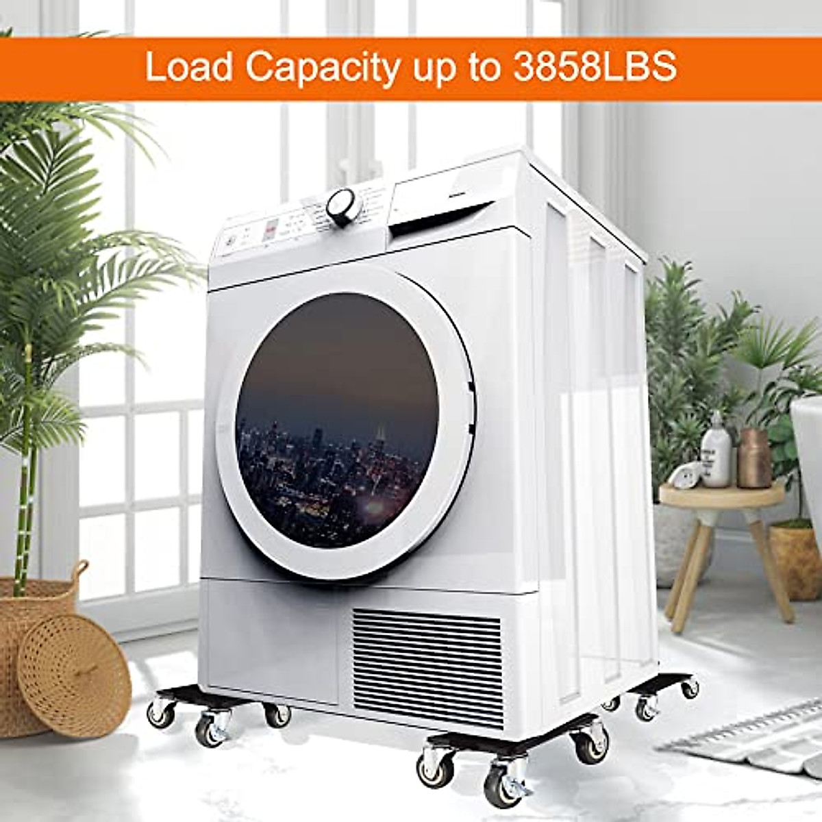 Rocomoco Furniture Movers Roller Dolly for Moving with Wheels & Furniture Lifter Set, 3858LBS Load Capacity Furniture Dolly, Furniture Expandable Lifter 360° Rotation Moving Wheels for Refrigerator