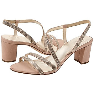 Naturalizer Womens Vanessa2 Rhinestone Embellished Strappy Heeled Sandal ,Creme Brulee Beige,10W