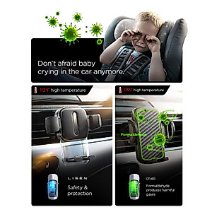 LISEN Vent Phone Mount for Car [Smooth Silicone Protection] Universal Car Vent Phone Holder Mount for Car with Newest Extension Clip for iPhone 14 13 12 11 X XR XS Pro Max Mini 8 7 6 Plus and More