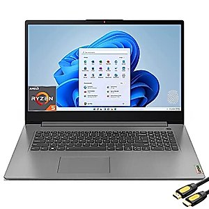 Lenovo IdeaPad 3 Laptop Computer, 17.3" FHD Display, AMD Ryzen 5 5625U Hexa-core (6 Core) Up to 4.30 GHz, 16GB RAM DDR4, 1TB PCIe SSD, WiFi6, Fingerprint, Webcam, Type-C, SPS HDMI Cable, Win 11 Home