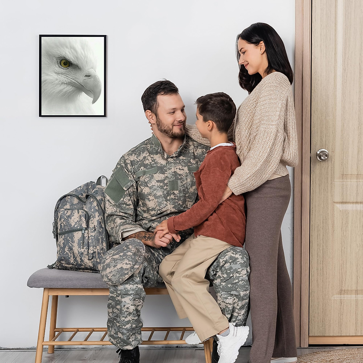 "Fearless Bald Eagle" Wall Art Print - 8x10” Eagle Photo Print Ideal for Home Decor, Office, School & Cave Decor, Great Patriotic Gift! Unframed