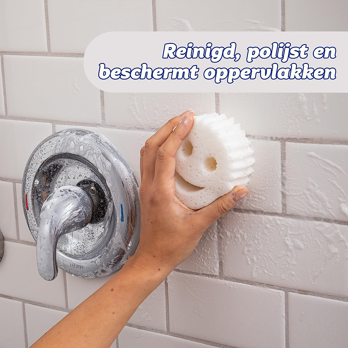 Scrub Daddy Power Paste Bundle - Clay Based Cleaning & Polishing Scrub - Non Toxic Cleaning Paste for Grease, Limescale & More - Includes 1 Scrub Mommy Sponge (2 Pieces)