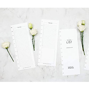 BetterNote Skinny To Do List Refills for Discbound Notebooks, Half Sheet Checklist, Fits Levenger Circa, Staples Arc, TUL, The Happy Planner, Disc Bound, Talia (Classic- 25 Sheets, 11-Disc, 8.5"x11")