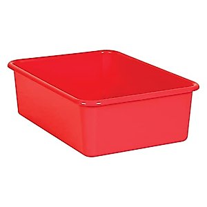 Teacher Created Resources® Red Large Plastic Storage Bin