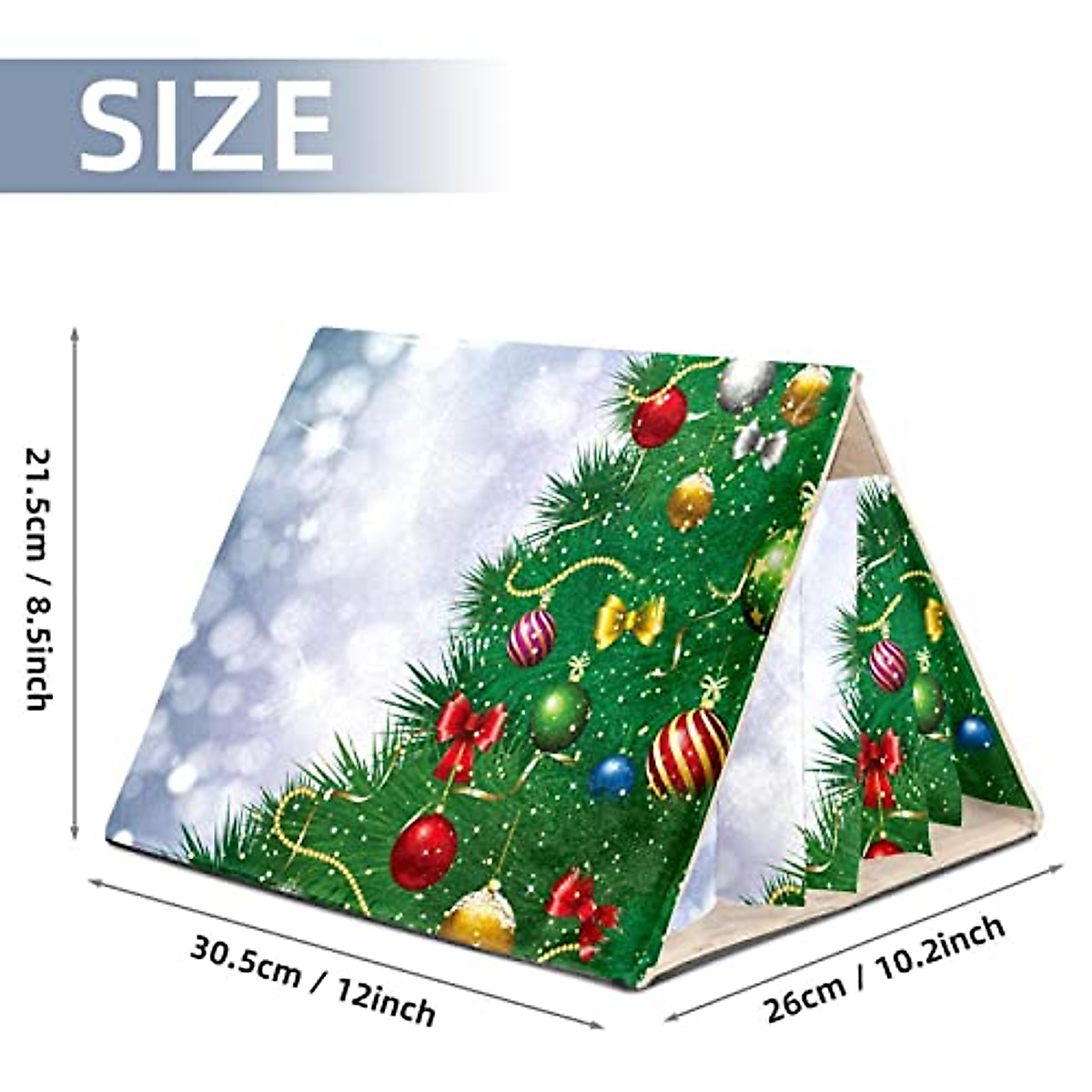 enheng Small Pet Hideout Green Christmas Tree Hamster House Guinea Pig Playhouse for Dwarf Rabbits Hedgehogs Chinchillas