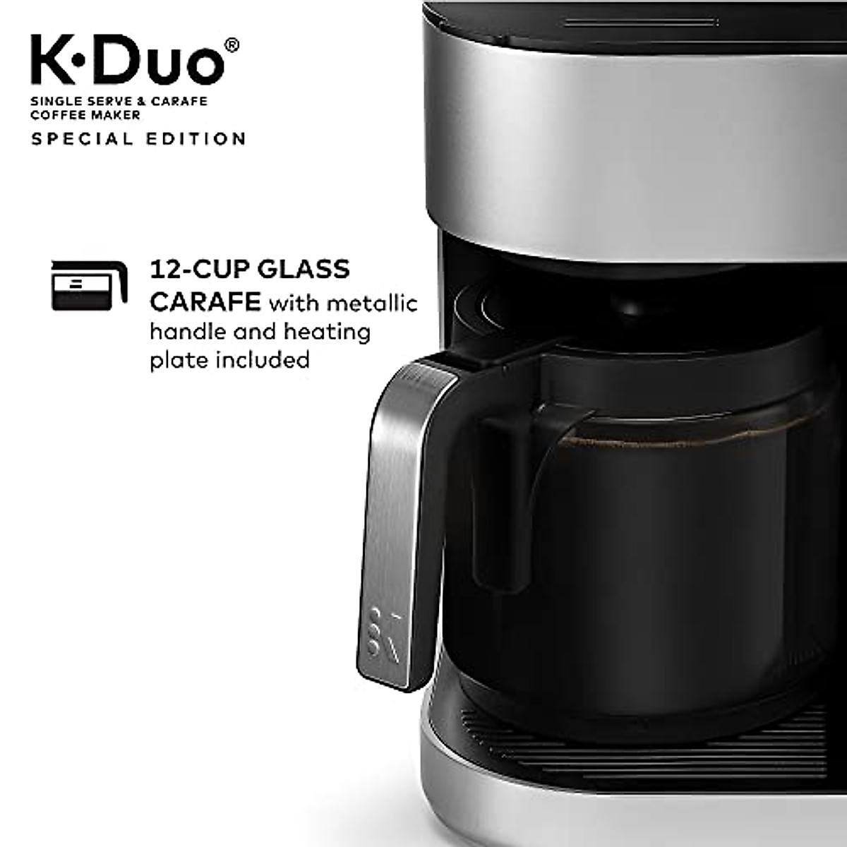 Keurig® K-Duo Special Edition Single Serve K-Cup Pod & Carafe Coffee Maker, Silver