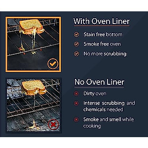 3 Pack Oven Liners and 8 Pack Refrigerator Liners Sheet Bundle - Say Goodbye to Messy Spills and Stains BPA & PFOA Free Kitchen Accessories