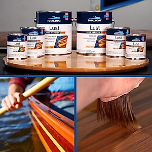 TotalBoat-482869 Lust Marine Varnish, High Gloss and Matte Finish for Wood, Boats, Outdoor Furniture (High Gloss, Quart)
