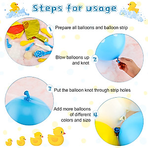 HyDren 113 Pcs Yellow Duck Balloon Arch Garland Kit 12 10 5 Inch Blue Yellow White Latex Balloons Mini Yellow Duck Foil Balloons for Baby Shower Decorations Rubber Duck Themed Birthday Party Supplies