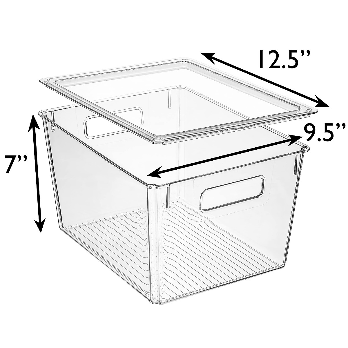 ClearSpace Plastic Storage Bins with Lids X-Large – Perfect Kitchen Organization or Pantry Storage – Fridge Organizer, Pantry Organization and Storage Bins, Cabinet Organizers
