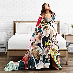 Blanket Johnny Orlando Soft and Comfortable Warm Fleece Blanket for Sofa,Office Bed car Camp Couch Cozy Plush Throw Blankets Beach Blankets