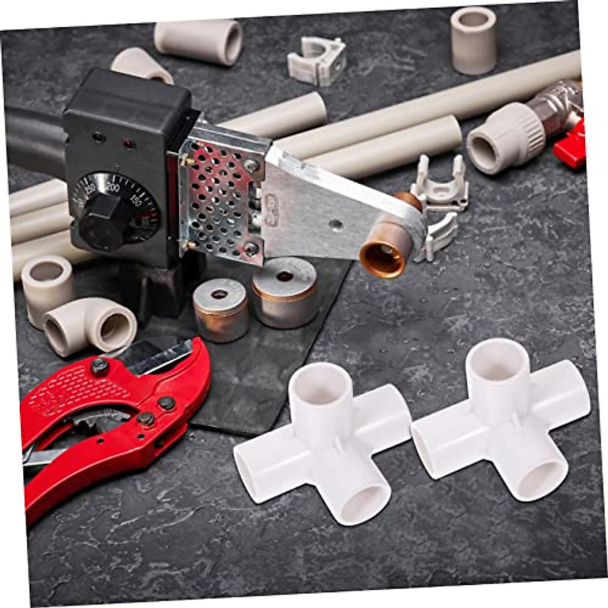 YARNOW PVC 50 Pcs Water Pipe Elbow Frame Hangers Clothes Rack with Shelf A Frame Tent PVC Dress Hangers PVC Pipe Fittings Pipe Connector for Storage Frame PVC Pipe Tee White