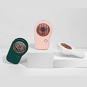 ageqi Necklace Fan, Mini Handheld Fan, Battery Operated Small Portable Fan Personal Handheld USB Neck Fan Eyelash Fan for Kids Girls Adults Indoor Outdoor Camping Office Travel (Pink)