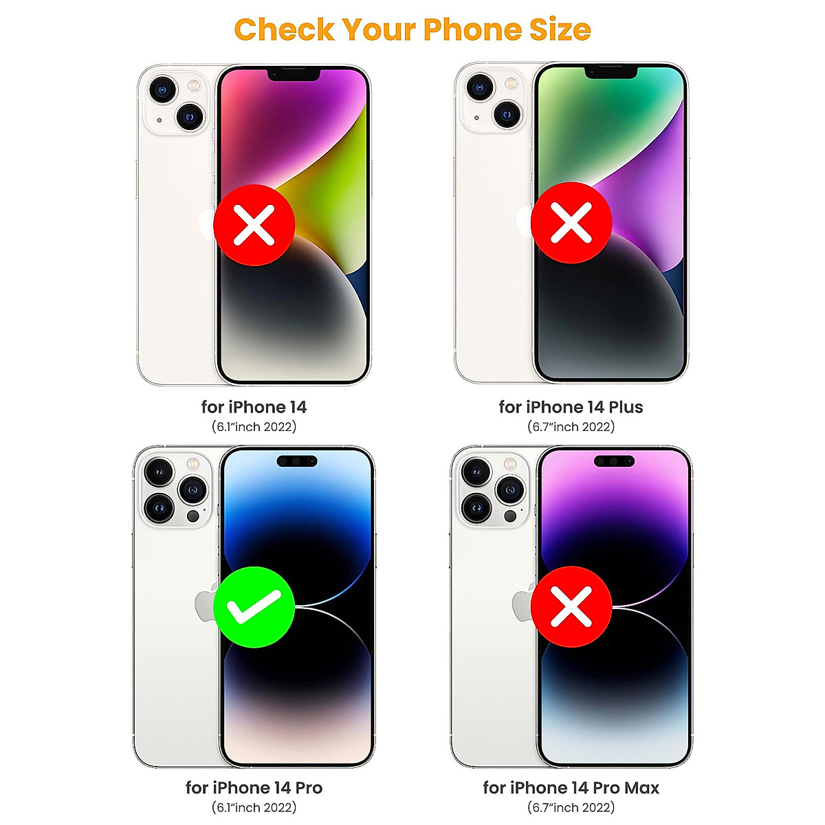 TITACUTE for iPhone 14 Pro Case 6.1 Wallet 5 Credit Card Holder ID Slot Flip Cover Design Back Pocket Scratch Resistant Hard Shell TPU Hybrid Protective Bumper Armor for iPhone 14 Pro Purple