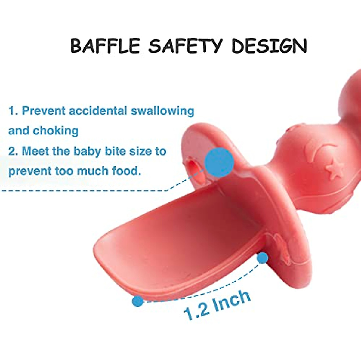 4 Pack Baby Utensils Self Feeding 6+ Months, Silicone Baby Spoons and Forks, Toddler Utensils for Baby Led Weaning, Chewable Utensils First Stage, Pink, Yellow