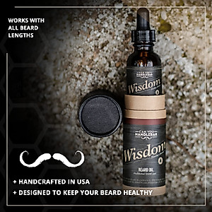 Can You Handlebar Beard Oil for Men, Natural Beard Care Conditioner Moisturizer Softener Grooming Product, Woodsy and Citrus Scent, 1oz Dropper Bottle