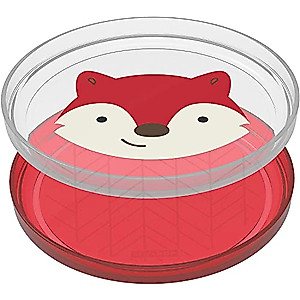Skip Hop Non-Slip Baby Plates, Zoo Smart Serve, 2 Pack, Fox