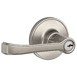 SCHLAGE Dexter J54TOR619 Torino Keyed Entry Lever, Satin Nickel