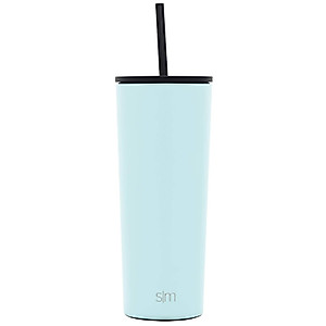 Simple Modern Insulated Tumbler with Lid and Straw | Iced Coffee Cup Reusable Stainless Steel Water Bottle Travel Mug | Gifts for Women Men Her Him | Classic Collection | 24oz | Seaside