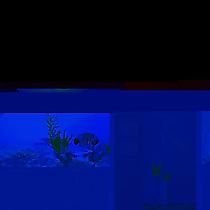 GLOGLOW Aquarium Poster, Effect Underwater Background Sticker Thicken PVC Adhesive Static Cling Backdrop Fish Tank Decorative Paper(61×30cm)