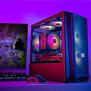 Cooler Master MasterBox MB311L ARGB Airflow Micro-ATX Tower with Dual ARGB Fans, Fine Mesh Front Panel, Mesh Intake Vents, Tempered Glass Side Panel & ARGB Lighting System