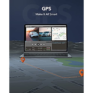 WOLFBOX G850 4K Mirror Dash Cam,12'' Mirror Dash Cam Front and Rear,1080P Rear View Mirror Camera,Dual Dash Camera for Cars with 64GB TF Card & GPS,Super Night Vision,Parking Monitoring