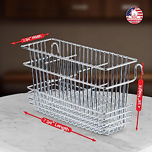 Utensil Drying Rack, 3 Compartments, Chrome