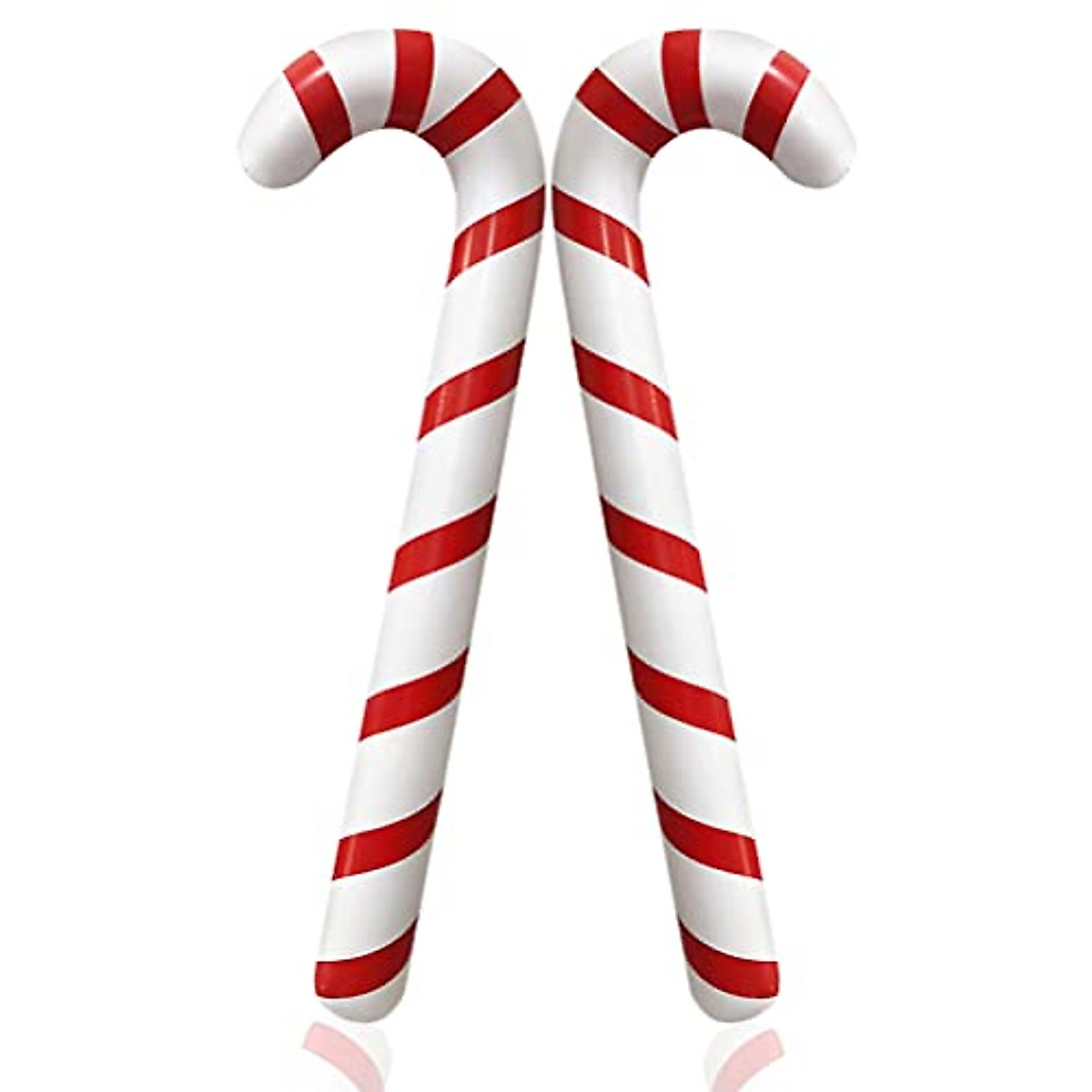 2pcs Inflatable Candy Canes Balloons for Christmas Candy Cane Decorations - Large Pool Floats Outdoor Candy Canes Balloons for Candy Cane Christmas Decorations