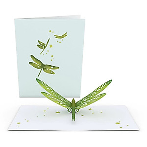 Lovepop Dragonfly Pop-Up Card – Greeting Card with Pop-Up Gift – Handcrafted 3D Pop-Up Greeting Card – Birthday Card, 3.9 x 5”