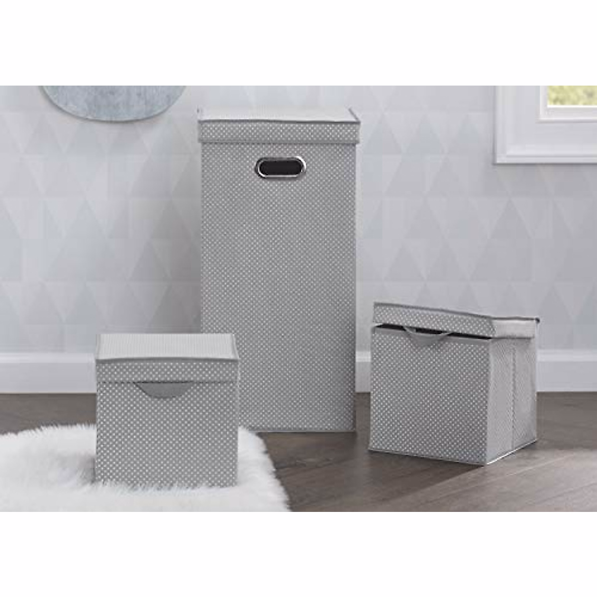 Delta Children 3-Piece Nursery Organization Set for Babies and Kids, Dove Grey