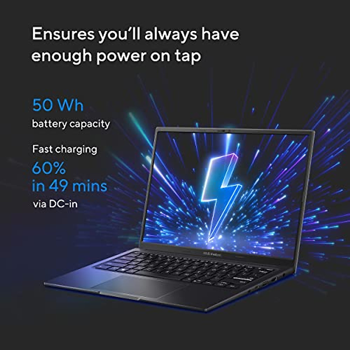ASUS Vivobook 14X Laptop, 14” WUXGA Display, Intel Core i5-13500H CPU, NVIDIA GeForce RTX 2050, 8GB RAM, 512GB SSD, Windows 11 Home, Indie Black, K3405VF-DS51