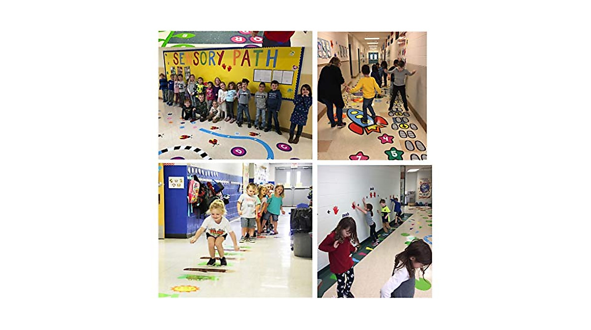 HK Studio Ocean Shape Walk Decals for Classroom Fun