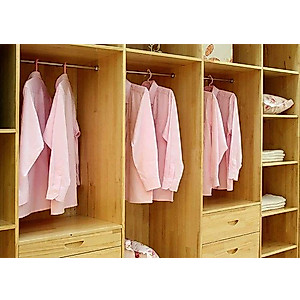 AUSGLEIFEN 18 to 30 inches Adjustable closet Rod, Wall mounted hanging Rod for closet, Premium 304 Stainless Steel closet Pole closet Bar with socket set for Wardrobes,small