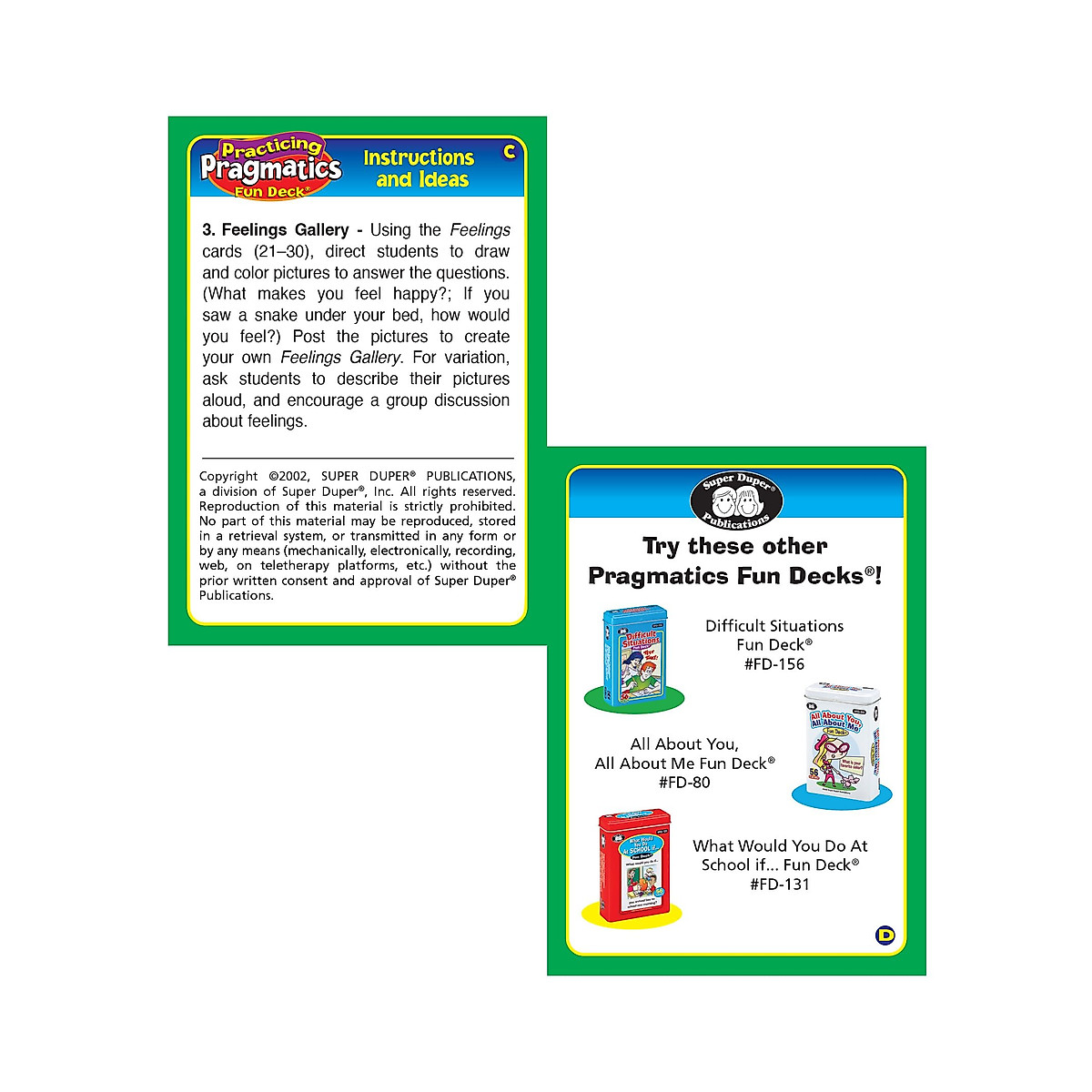 Super Duper Publications | Practicing Pragmatics Fun Deck | Conversation and Social Skills Flash Cards | Educational Learning Materials for Children