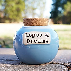 Cottage Creek Hopes and Dreams Jar, Ceramic Keepsake Jar, Wedding Wishes, Friend Gifts