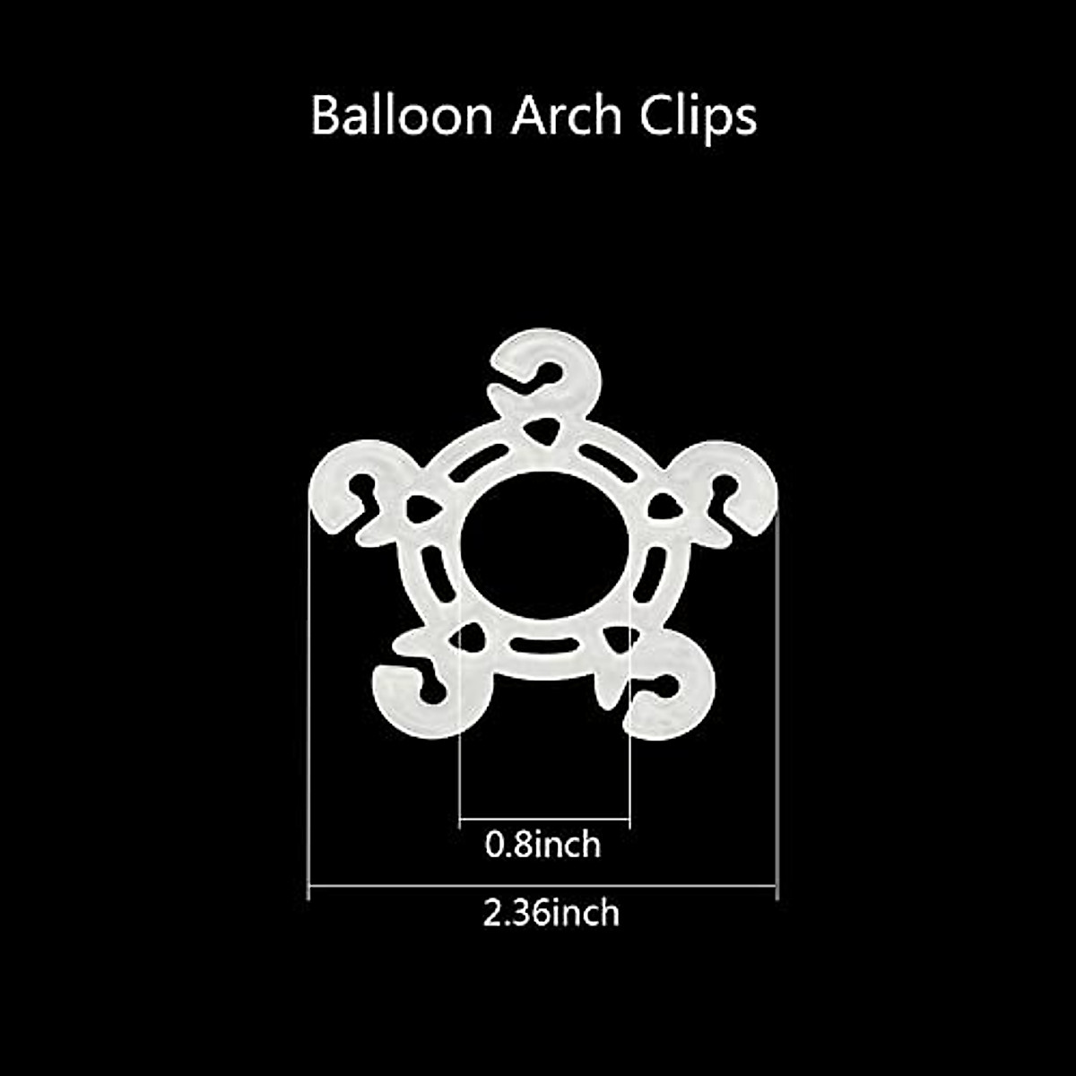 Aivwis 60 PCS Balloon Clips, Balloon Connectors Clip Holders for Decorating Balloon Arch, Balloon Column Stand and Balloon Flowers (Style A)